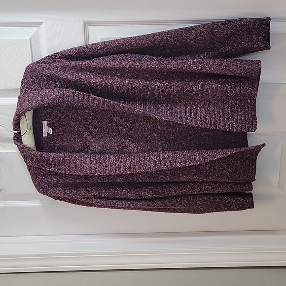 croft & barrow | Sweaters | Womens Croftbarrow Petite Lg Burgundy Tweed ...